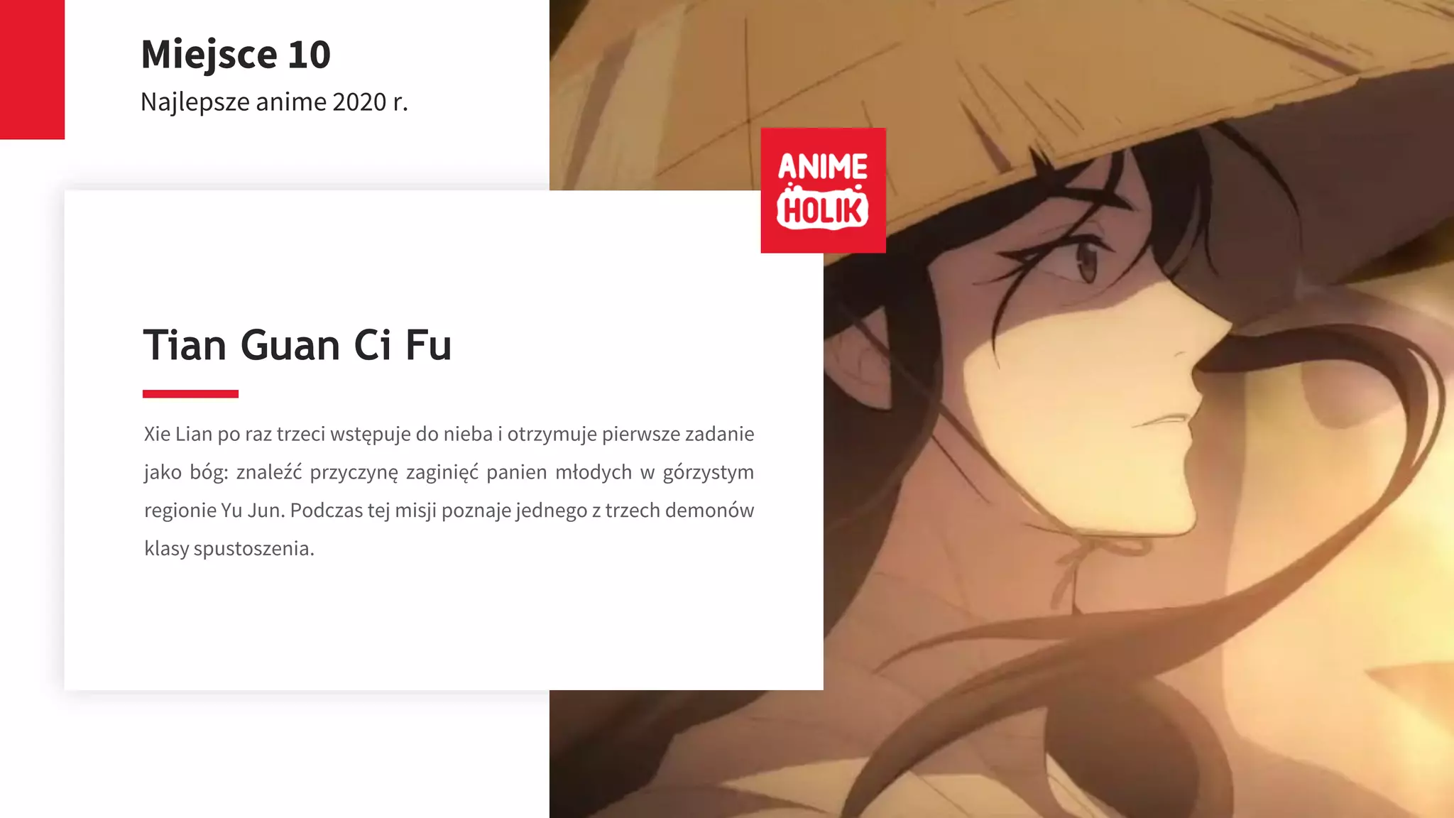 Top 10 anime 2020 roku wg serwisu Animeholik | PPT