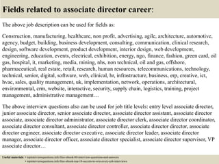 Top 10 associate director interview questions and answers | PPTX