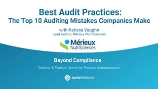 Best Auditing Practices: Top 10 Auditing Mistakes | PPTX