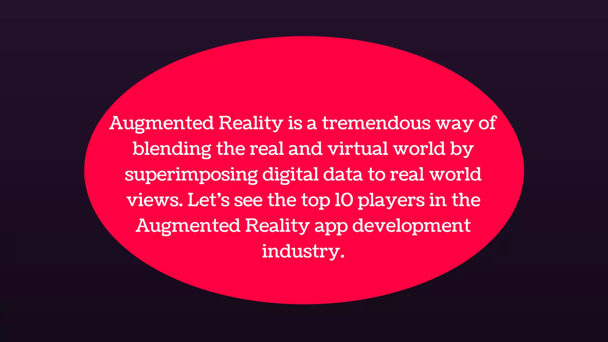 Top Augmented Reality Developers in India | PPT