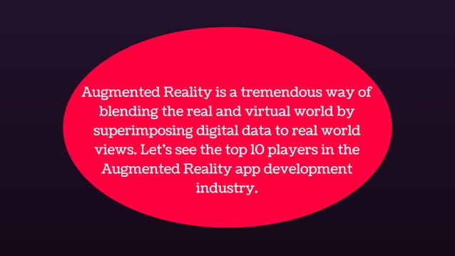 Top Augmented Reality Developers in India | PPT