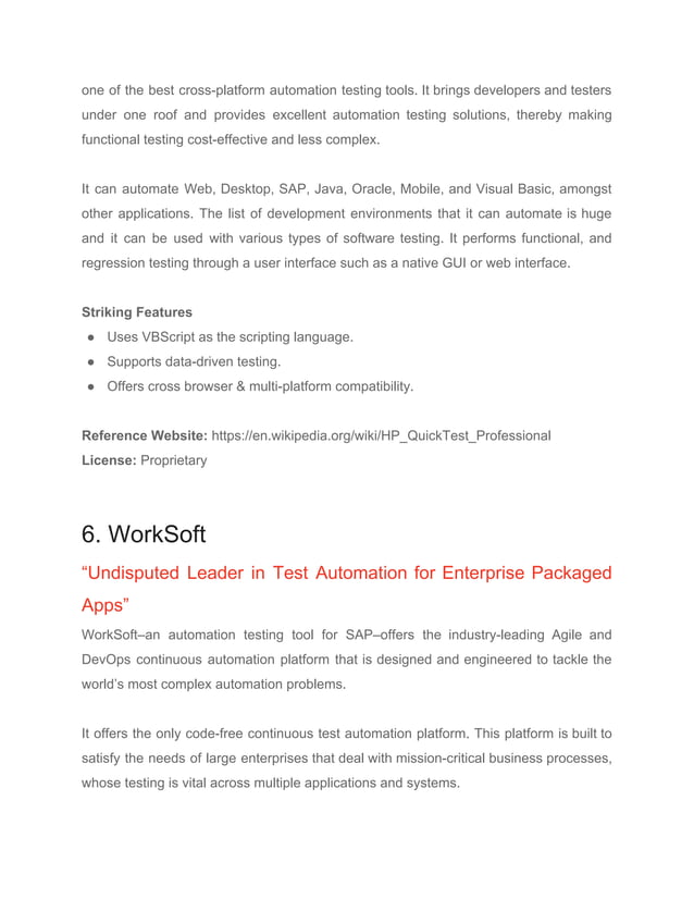 Top 10 Automation Testing Tools In 2020 Pdf