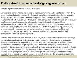 Top 10 automotive design engineer interview questions and answers | PPT