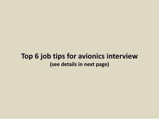 Top 10 avionics interview questions with answers | PPTX