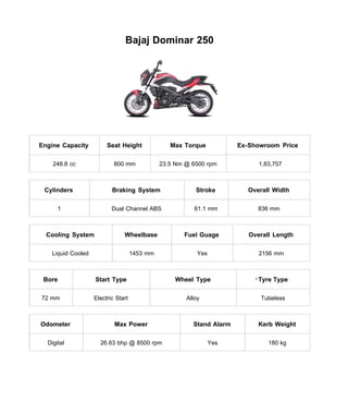 Top 10 Bajaj Bikes Price List In India | PDF