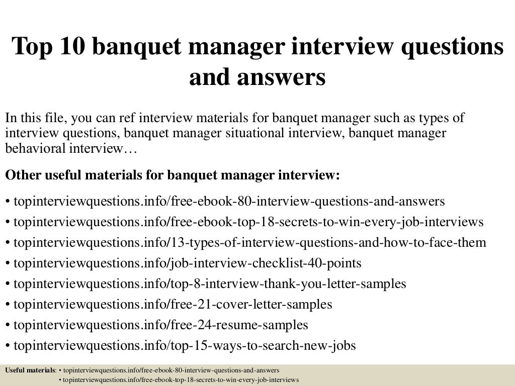 Top 10 Banquet Manager Interview Questions And Answers top-10-banquet-manager-interview-questions-and-answers