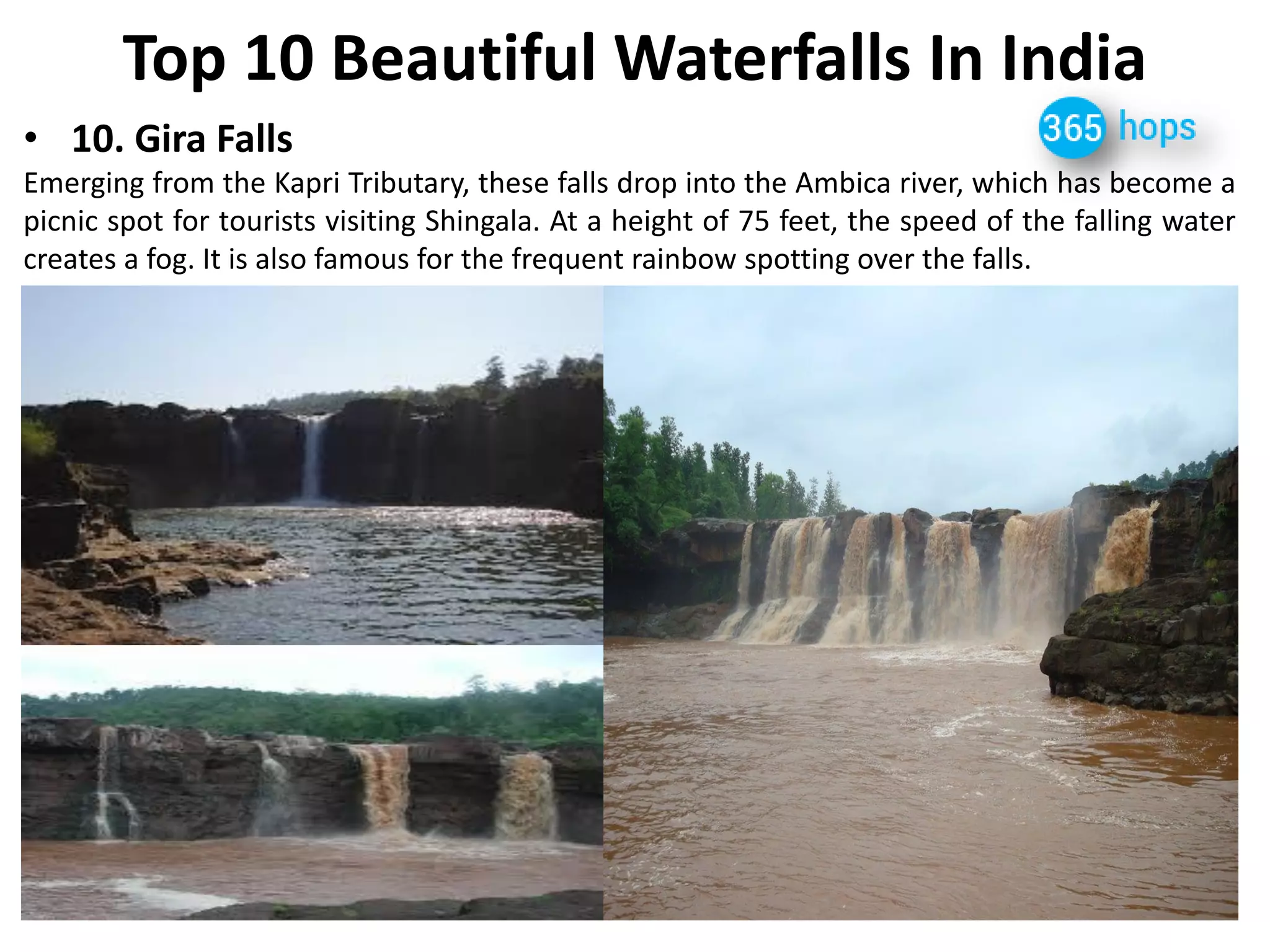 Top 10 Beautiful Waterfalls in India | PDF