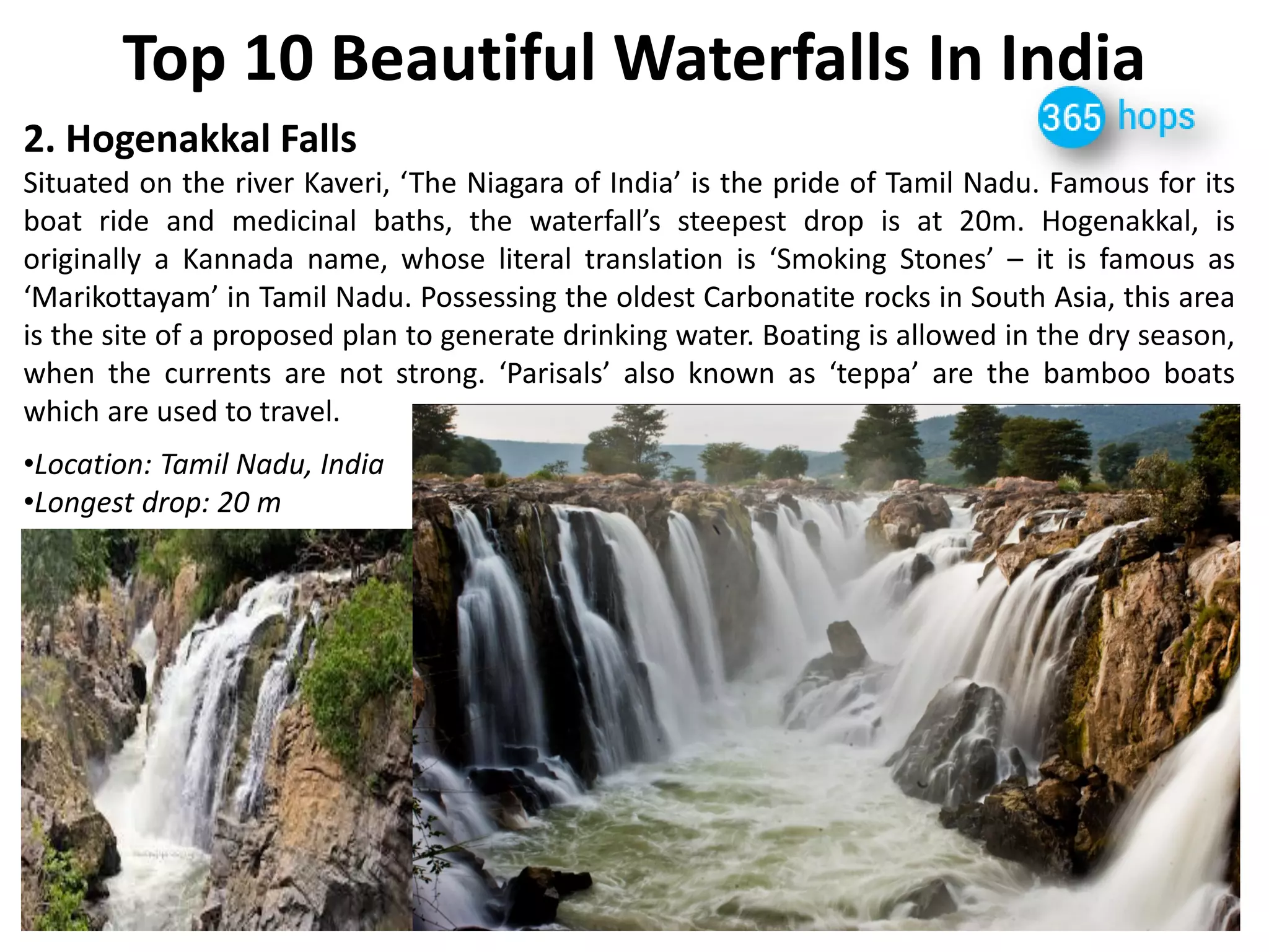 Top 10 Beautiful Waterfalls in India | PDF