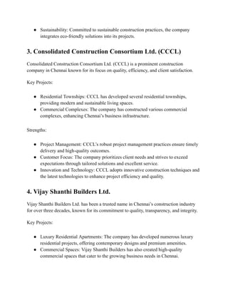 Chennai top 10 builders | best builders in chennai | PDF