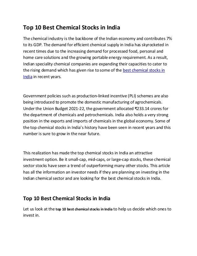Top 10 Best Chemical Stocks in India.pdf