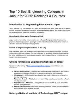 Top 10 Best Engineering Colleges in Jaipur for 2025_ Rankings & Courses.pdf