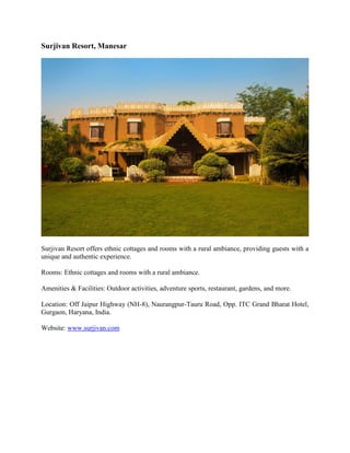 Top 10 Best Ethnic Village Resorts in Manesar Gurgaon.pdf