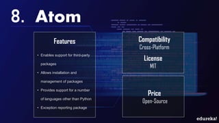 Top 10 IDEs for Python | Edureka | PPT