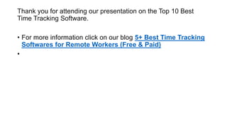 Top 10 Best Time Tracking Software to Improve.pptx