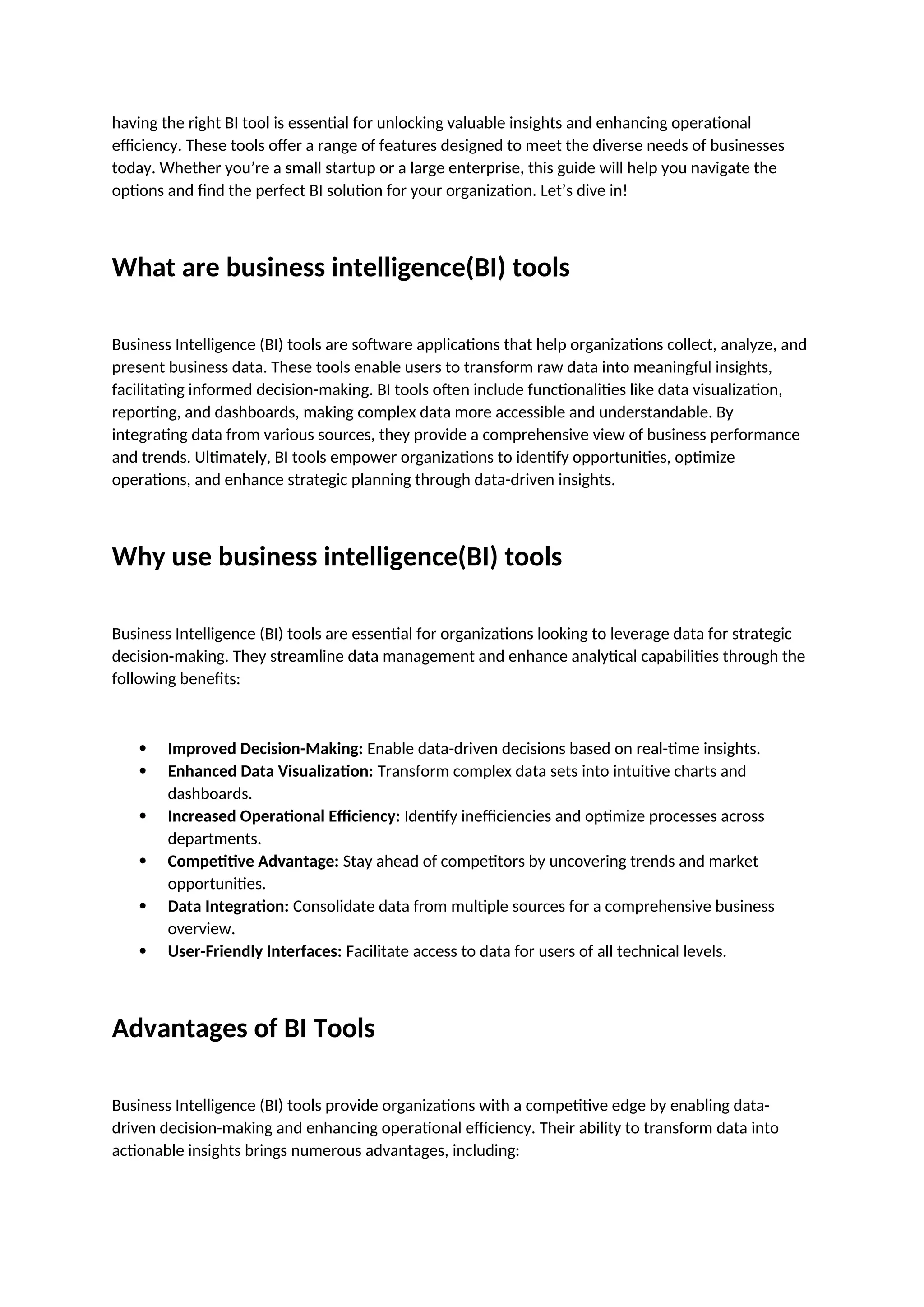 Top 10 bi tool | Best 10 business intelligence tool | PDF