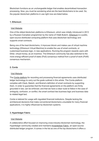 Top 10 Blockchain Platforms of 2024 - SoluLab | PDF | Free Download