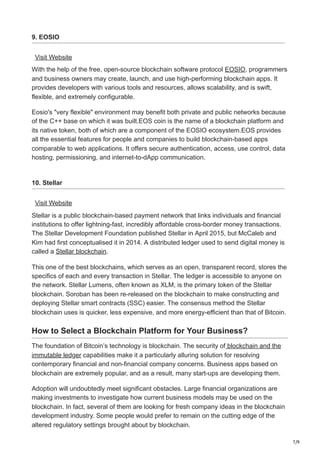 Top 10 Blockchain Platforms of 2024 - SoluLab | PDF | Free Download