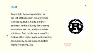 Top 10 Blockchain Programming Languages to Learn in 2020 | PPT
