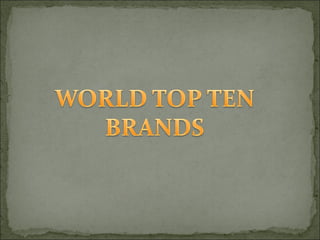 Top10 brands in world | PPT