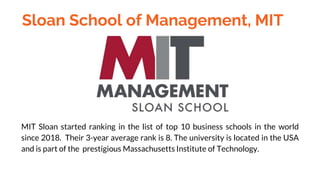 Top 10 Business Schools in the World | PPTX