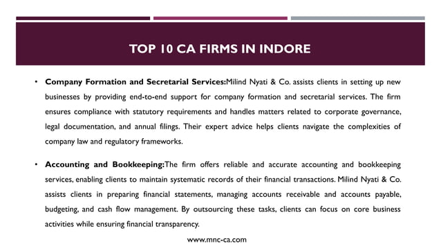 TOP 10 CA FIRMS IN INDORE | PDF
