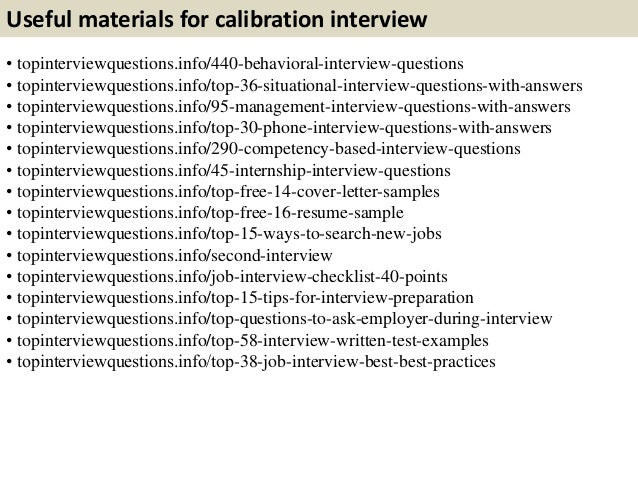Top 10 calibration interview questions with answers Top 10 calibration interview questions with answers