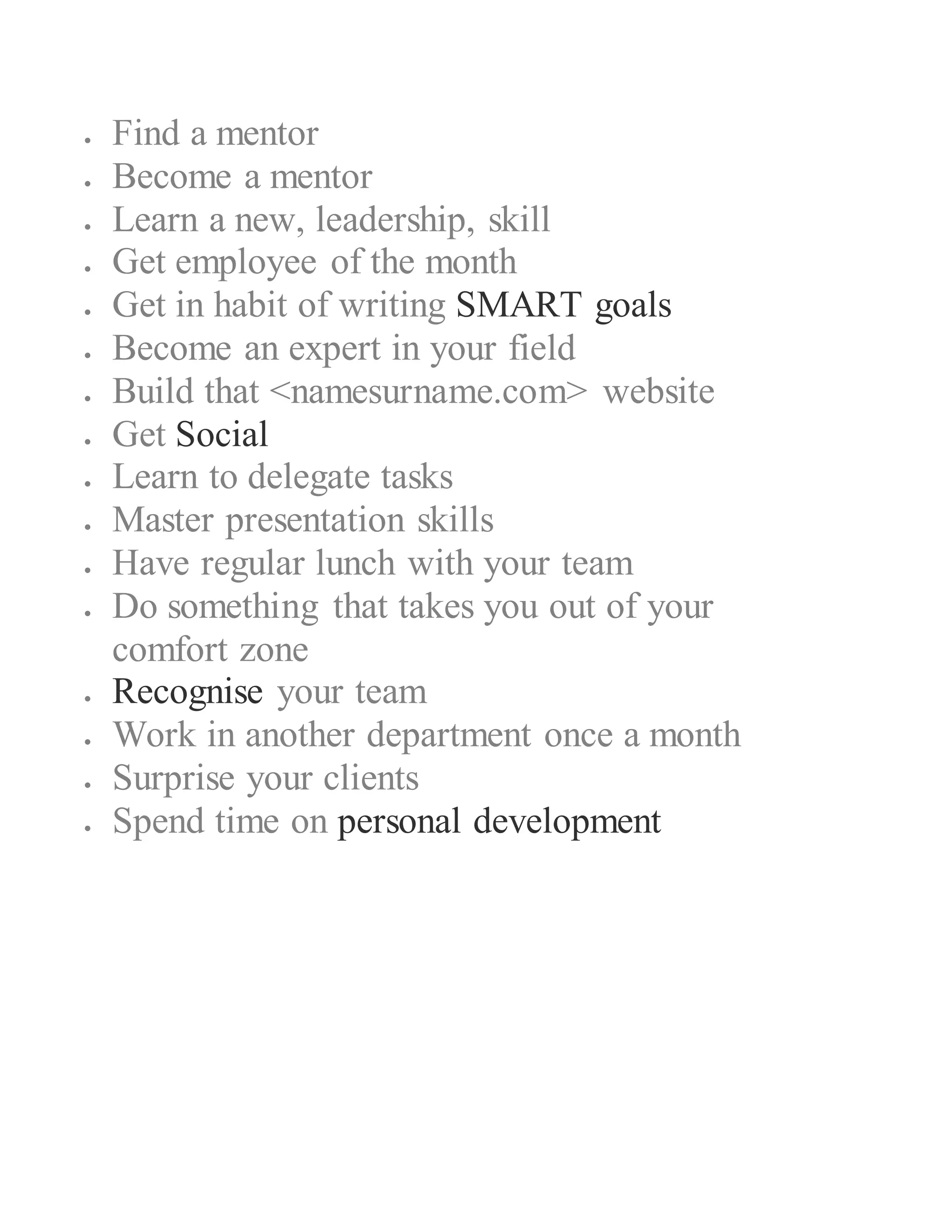 Top 10 career goal examples | DOCX | Resume Writing and Advice | Job Search