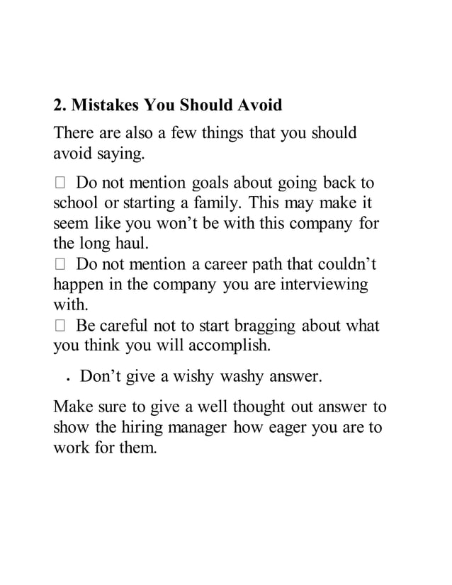 Top 10 career goal examples | DOCX | Resume Writing and Advice | Job Search