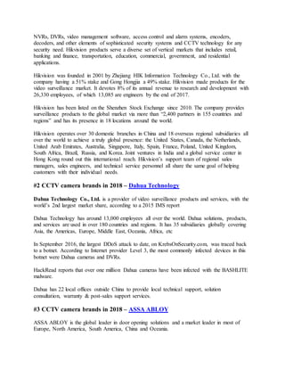 Top 10 CCTV Camera Brands 2018 in the world | DOCX