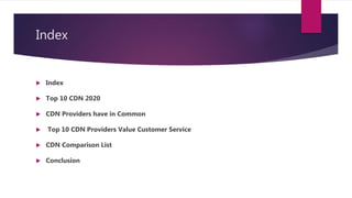 Top 10 cdn providers | PPTX