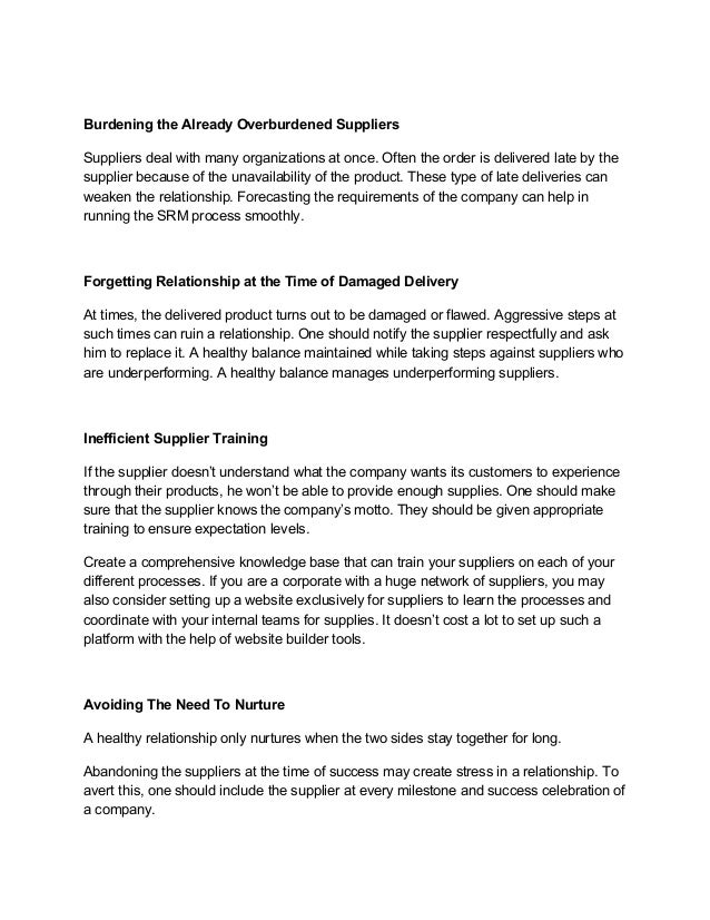 Top 10 challenges faced in buyer supplier relationship management