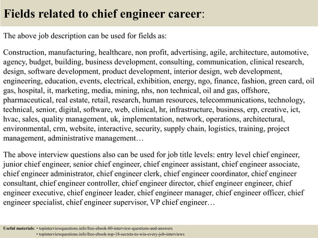 Top 10 chief Engineer Interview Questions And Answers PPT top-10-chief-engineer-interview-questions-and-answers-ppt