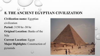 Top 10 civilization of the world | PPTX