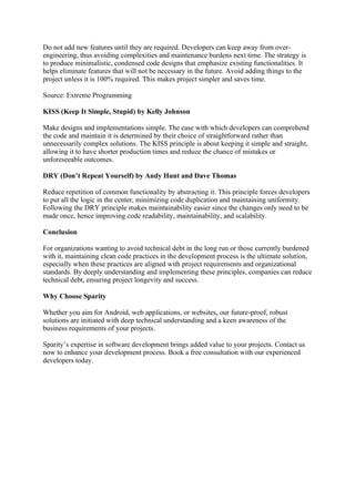 Top 10 clean code practices to reduce technical debt | PDF