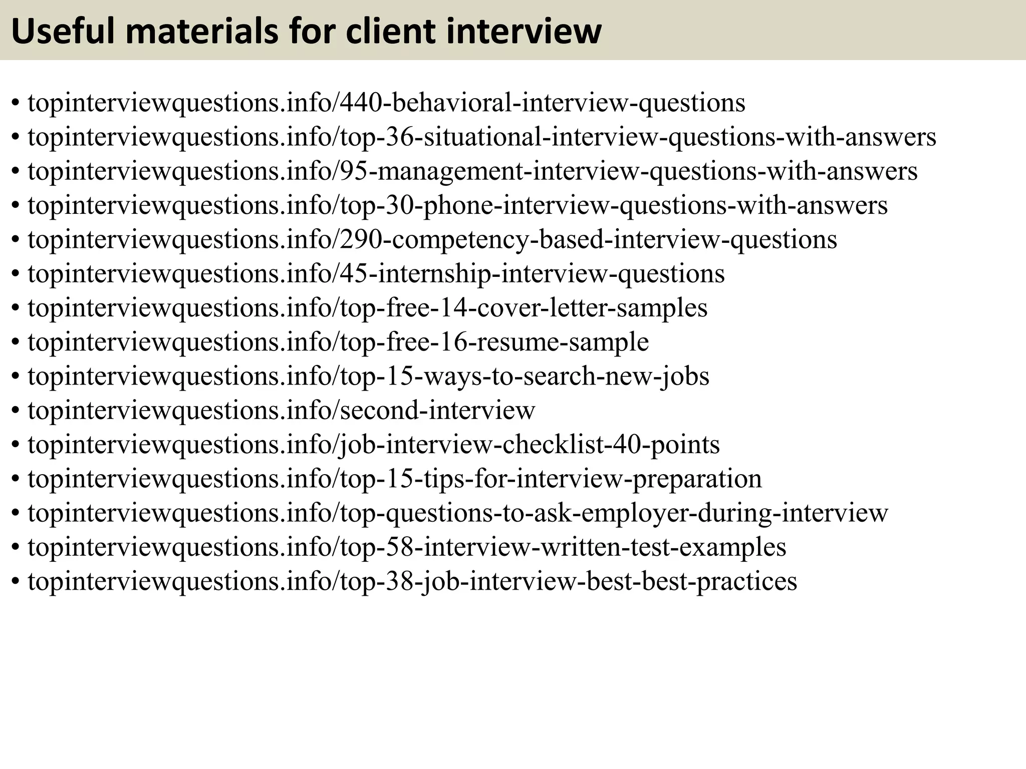 Top 10 client interview questions with answers | PPTX