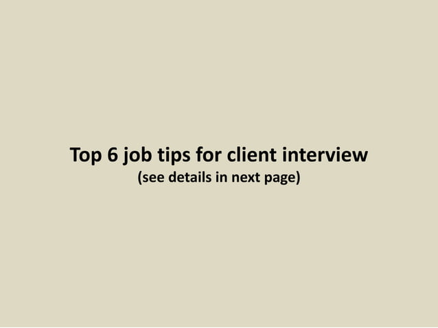 Top 10 client interview questions with answers