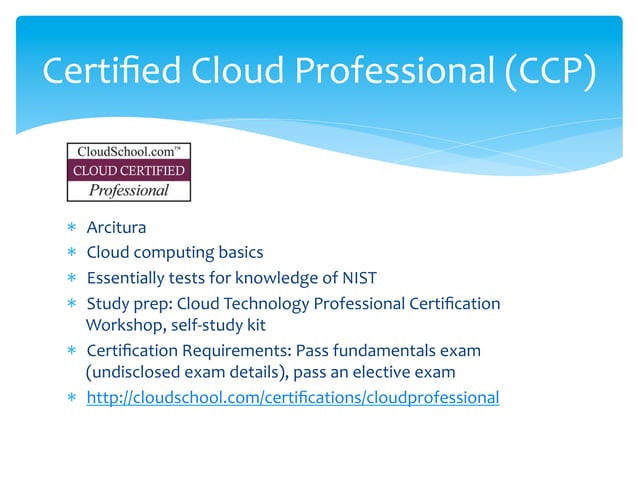 Top 10 Cloud Computing Certifications | PPT
