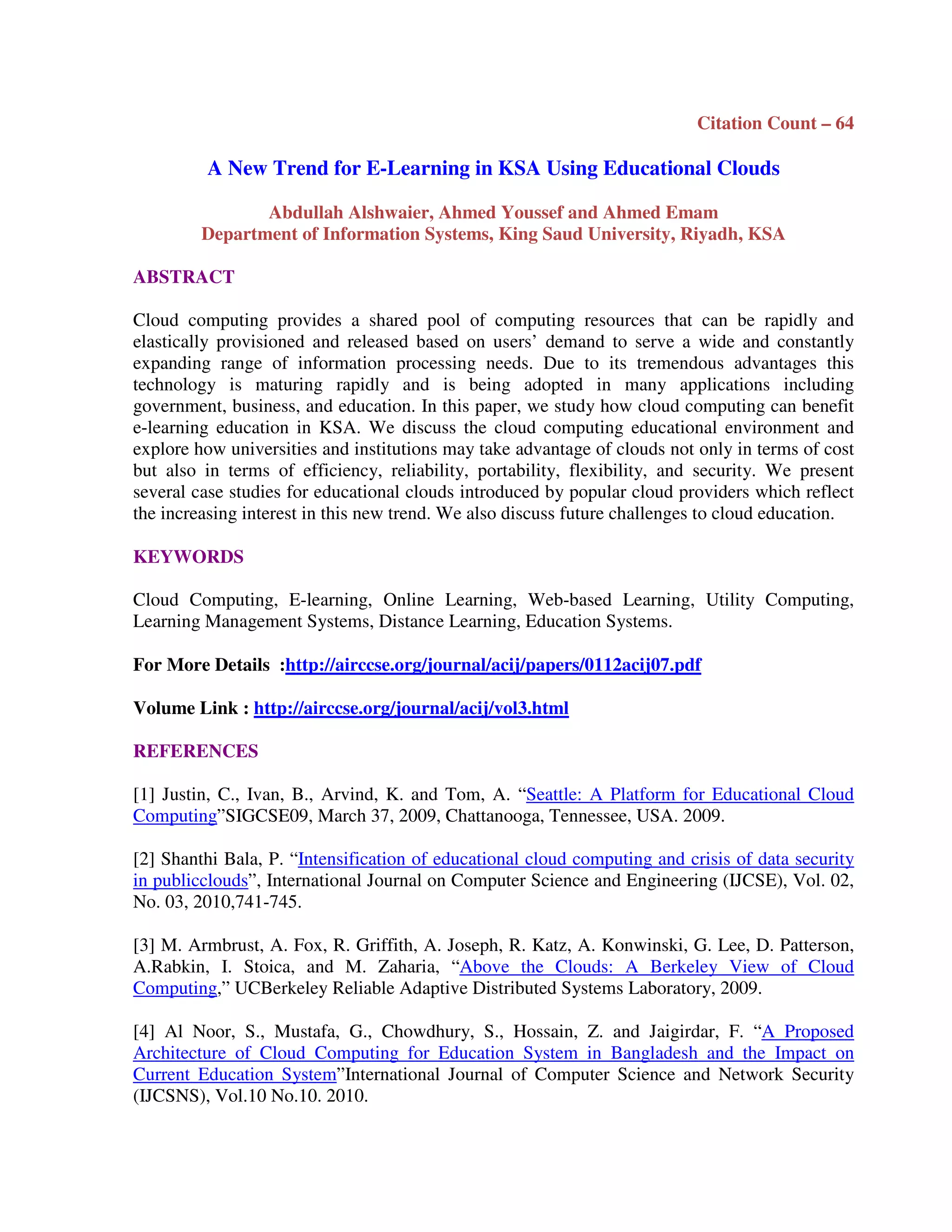 Top 10 cloud computing papers | PDF