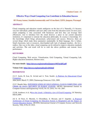 Top 10 cloud computing papers | PDF