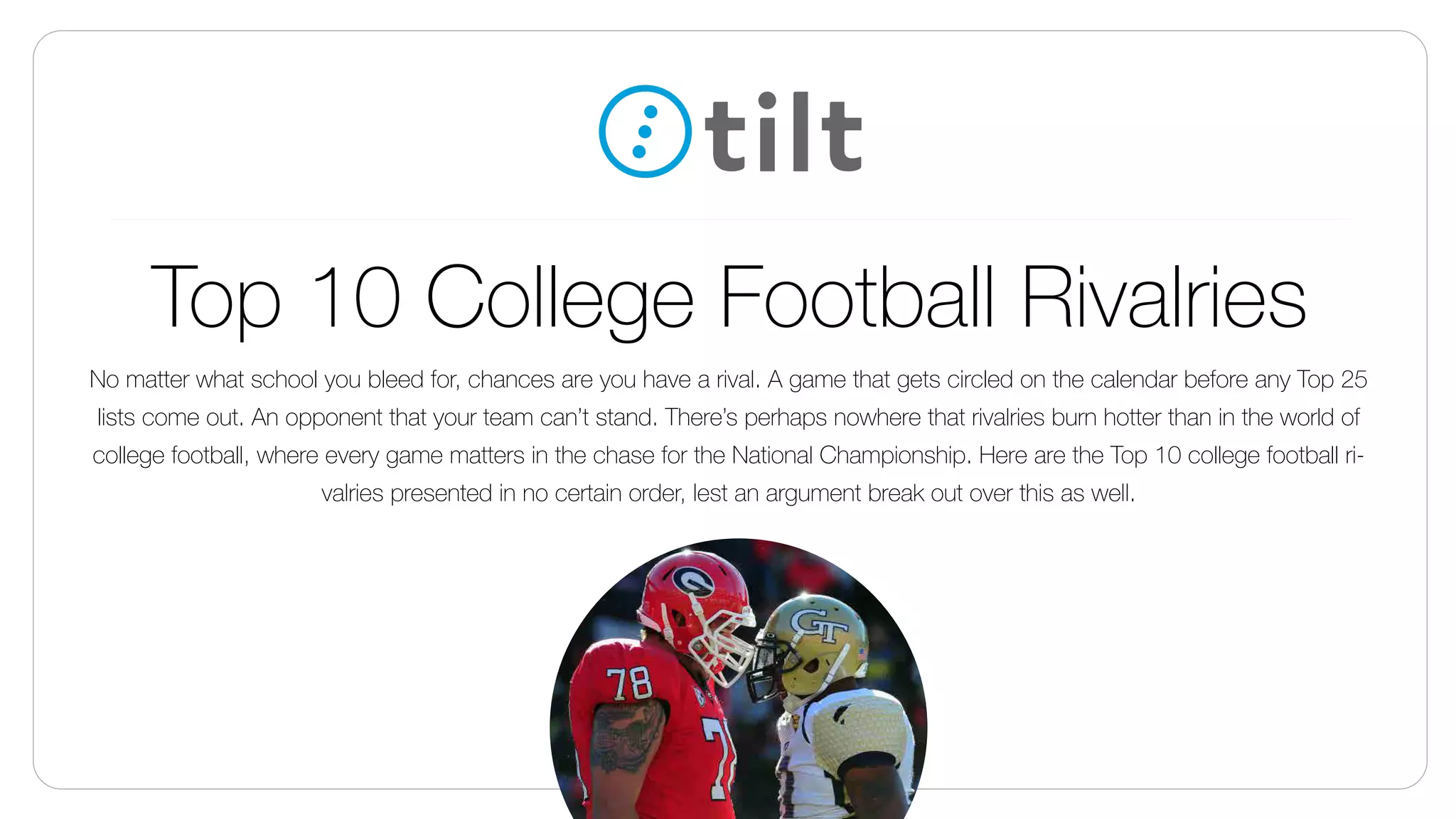 Top 10 college_football_rivalries | PPT