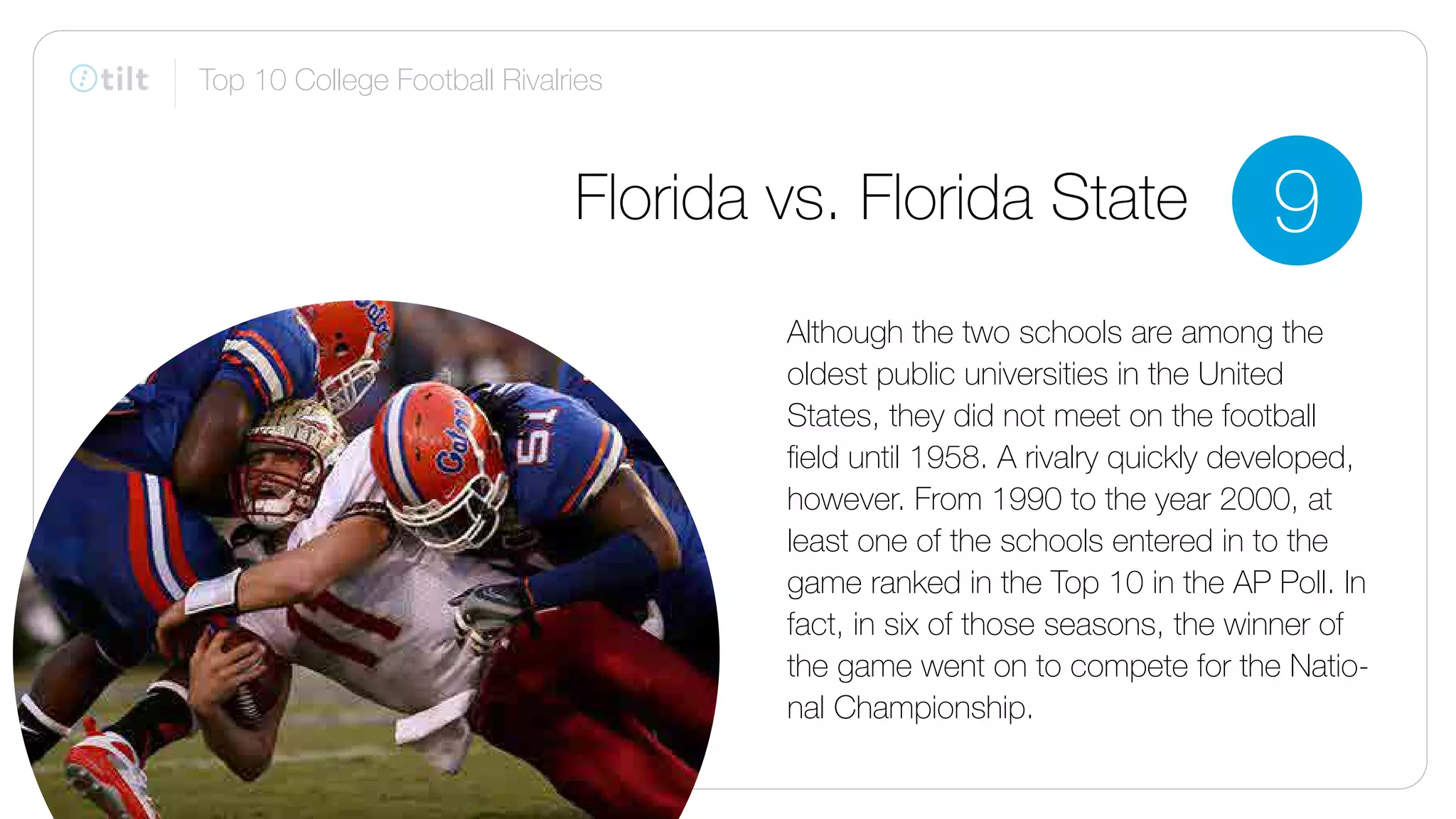 Top 10 College Football Rivalries | PDF