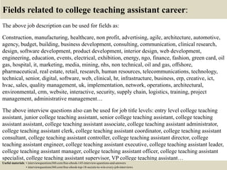 Top 10 college teaching assistant interview questions and answers | PPT