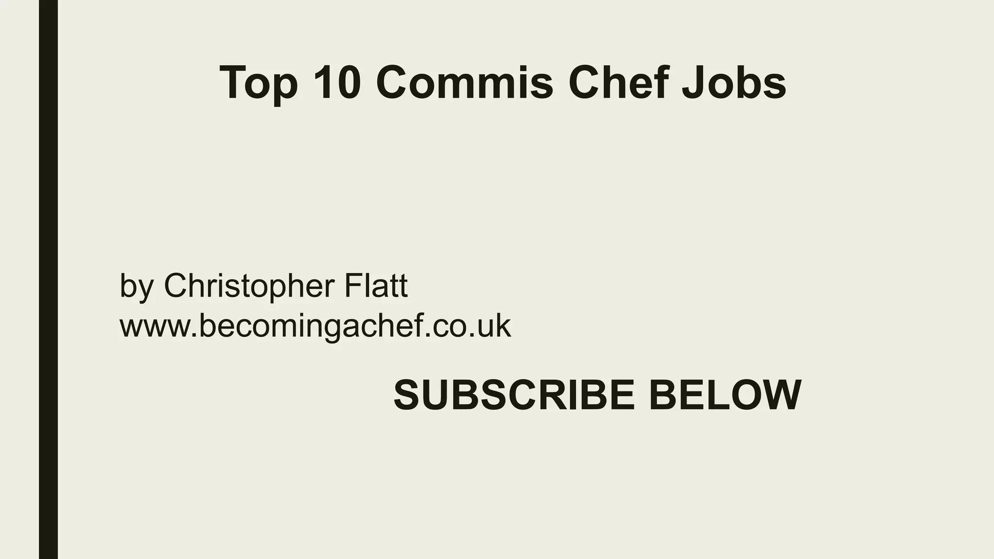 Top 10 commis chef jobs | PPTX