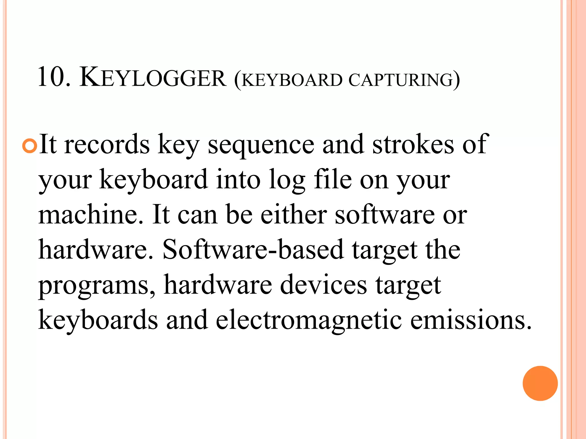 Top 10 common hacking techniques | PPTX