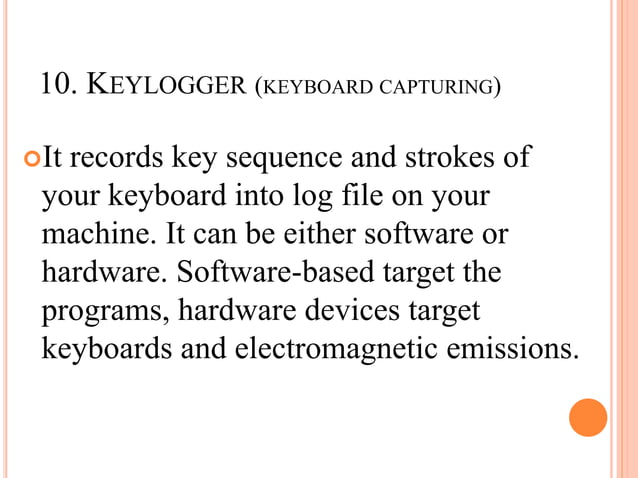 Top 10 common hacking techniques | PPTX | Computing | Technology ...