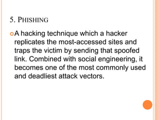 Top 10 common hacking techniques | PPTX | Computing | Technology ...