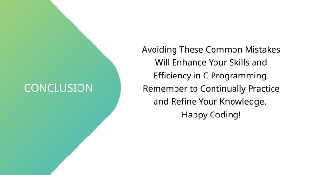 Top 10 Mistakes in Learning C Programming | PPT
