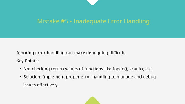 Top 10 Mistakes in Learning C Programming | PPT