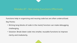Top 10 Mistakes in Learning C Programming | PPTX