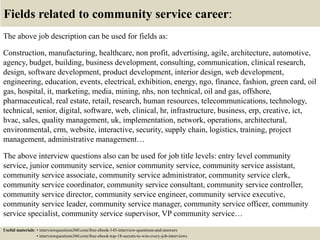 Top 10 community service interview questions and answers | PPTX